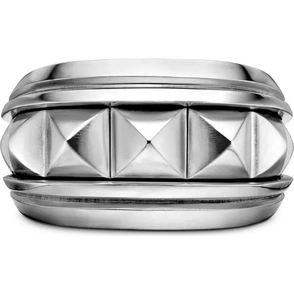 David Yurman Pyramid Signet Ring - Silver
