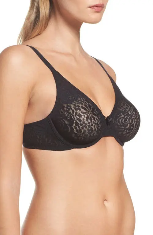 Wacoal Halo Lace Convertible Underwire Bra - Black