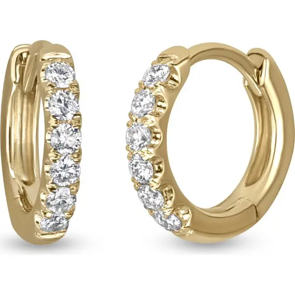 Bony Levy Audrey Diamond Huggie Hoop Earrings - Yellow