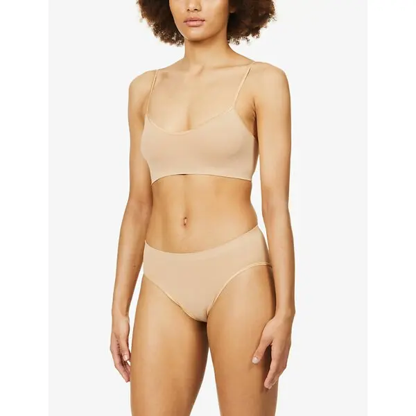 Hanro Touch Feeling Cropped Stretch-jersey Bra - Beige