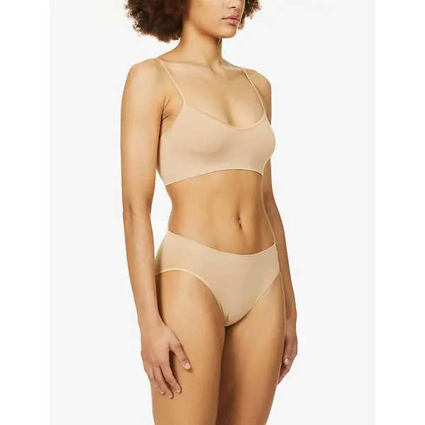 Hanro Touch Feeling Cropped Stretch-jersey Bra - Beige