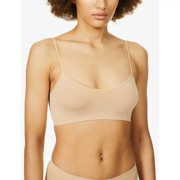 Hanro Touch Feeling Cropped Stretch-jersey Bra - Beige
