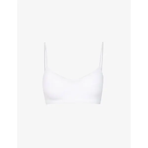 Hanro Touch Feeling Cropped Stretch-jersey Bra - White