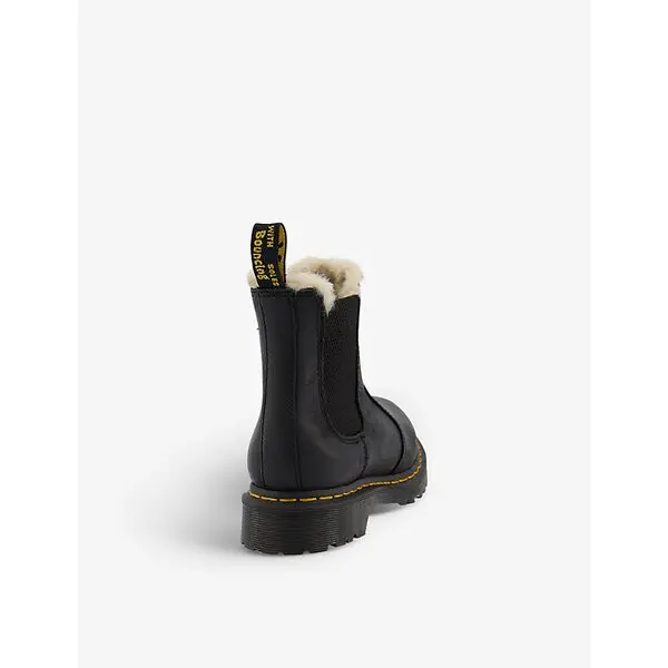 Dr. Martens 2976 Leonore Faux Fur-lined Leather Chelsea Boots