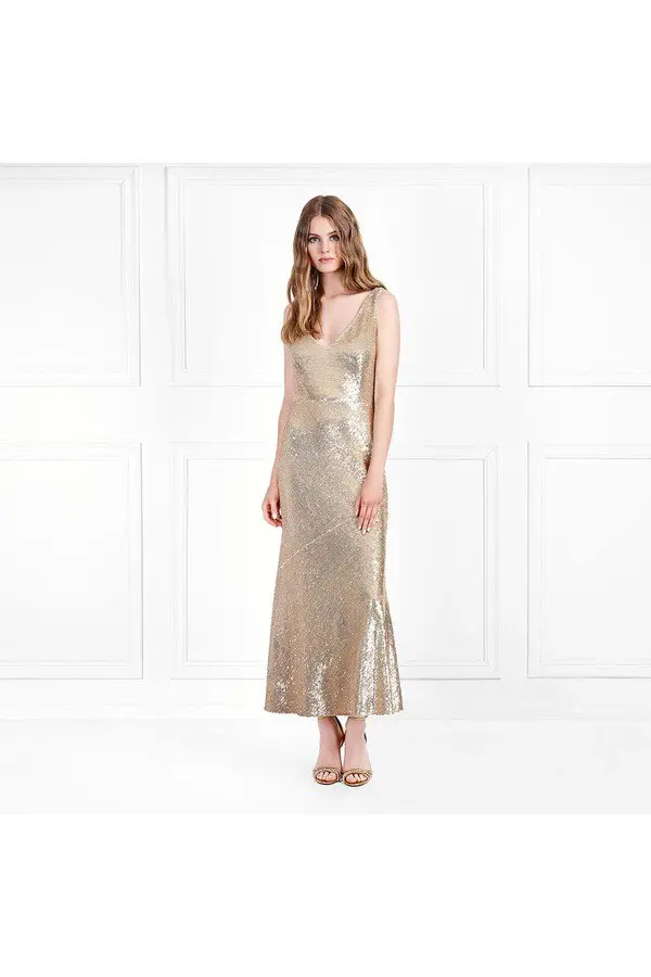 Rachel Zoe Lola Gown In Gold - 40% Off | Editorialist