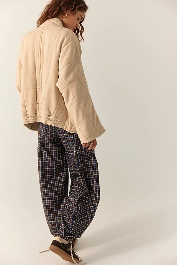 Free People Dolman Quilted Knit Jacket - White