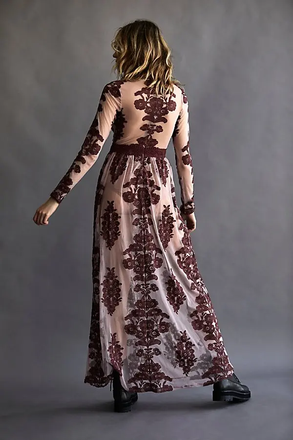 fitted lace wedding dress Temecula Maxi Dress Lilac main image 0