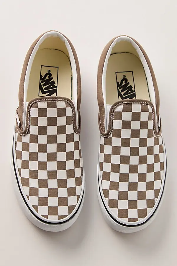VANS Classic Checkered Slip-ons - Walnut