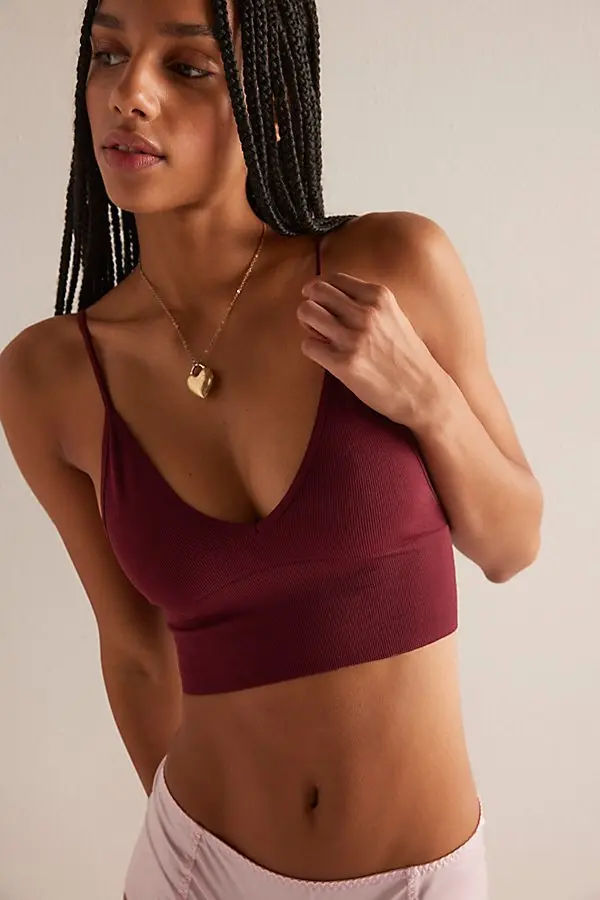 Free People Ali Low-back Seamless Bra - Dionysus