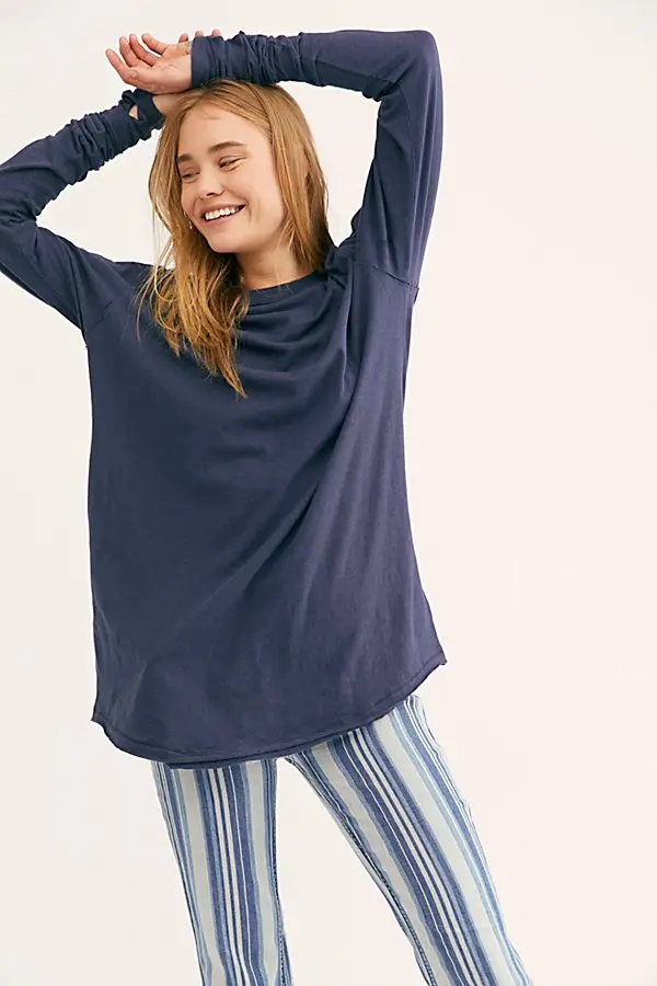 Free People We The Free Arden Tee - Navy