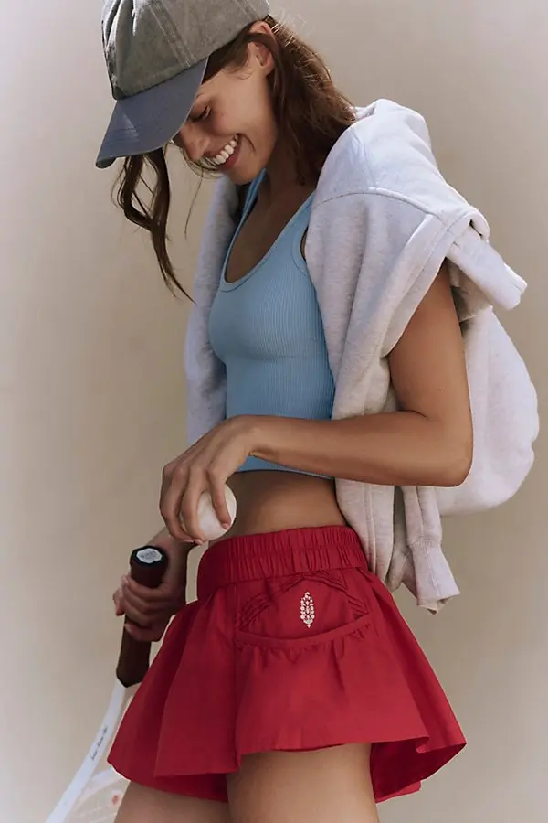 Free People Flirt On Shorts - Candy Apple