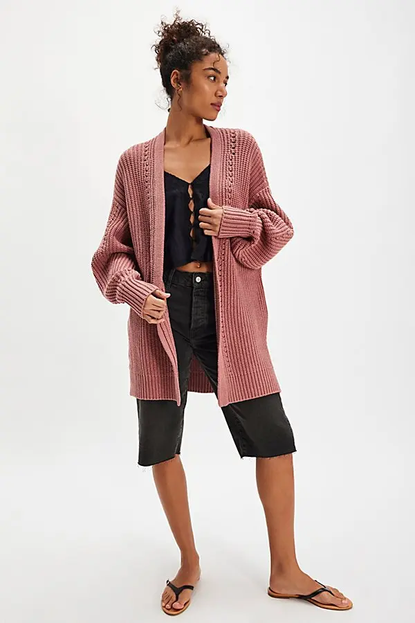 Free People Nightingale Cardigan - Canyon Rose