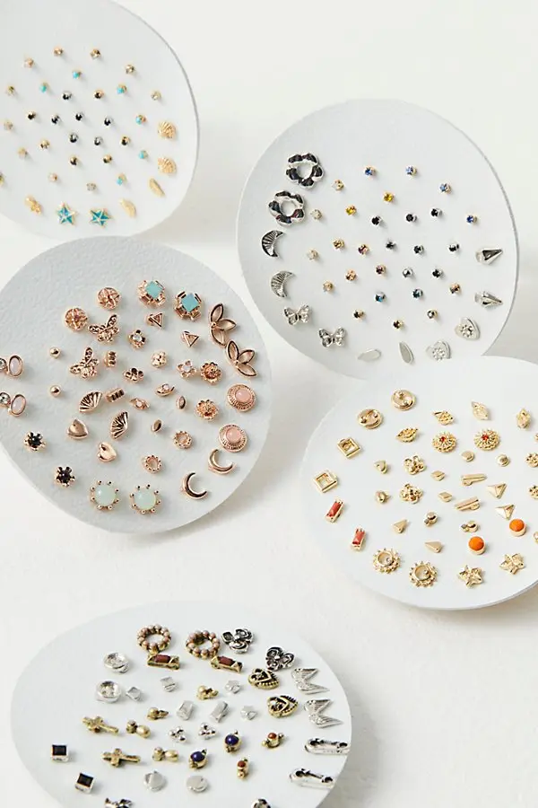 Free People Teeny Tiny Mega Stud Earring Set - Here And Now
