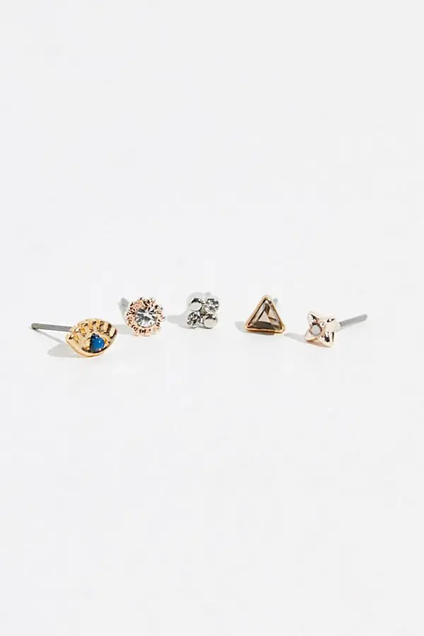 Free People Stud Earring Set - Merry Metallic