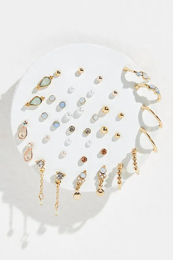 Free People Stud Earring Set - Pretty Pastel