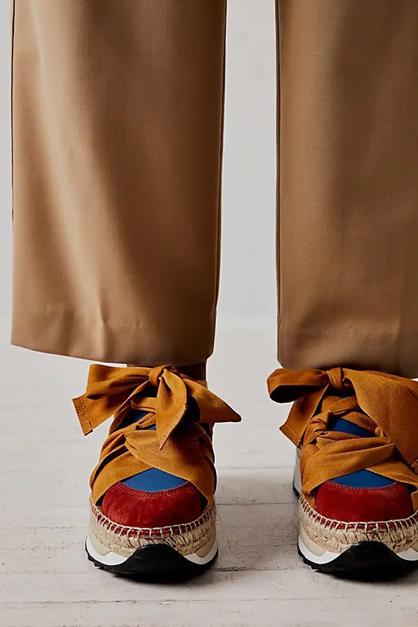 Free People Chapmin Espadrille Sneakers - Rust