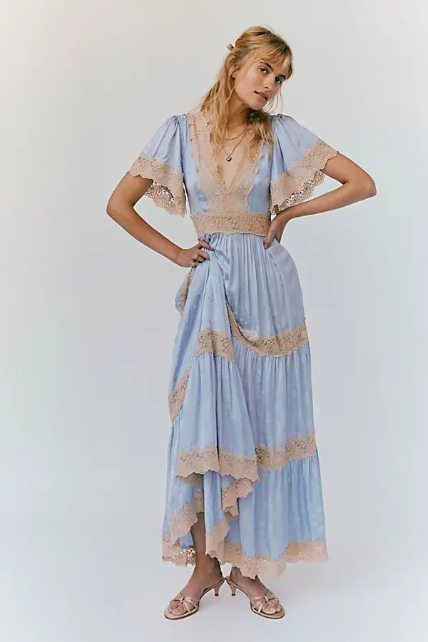 spell&the gypsy スペル フリンジワンピース 正規品 新品 Spell Ocean Gown In Bluebell - 66% Off | Editorialist