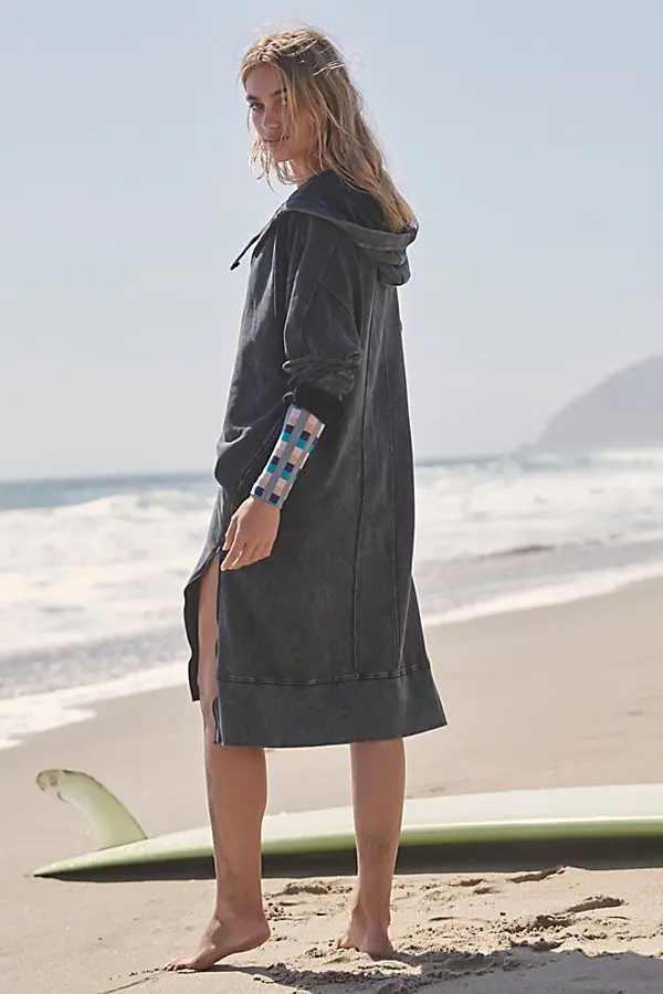 Free People Spur Of The Moment Solid Hoodie