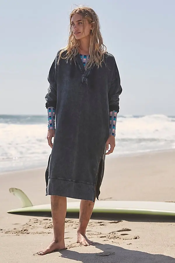 Free People Spur Of The Moment Solid Hoodie