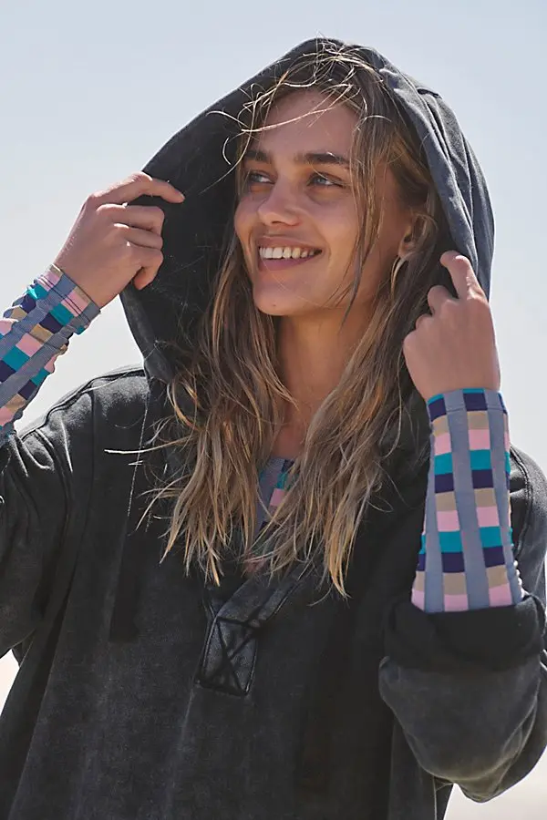 Free People Spur Of The Moment Solid Hoodie