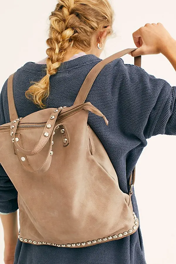 Free People Ellie Studded Leather Bag Free People Ellie Leather Studded Backpack - Women main image 3