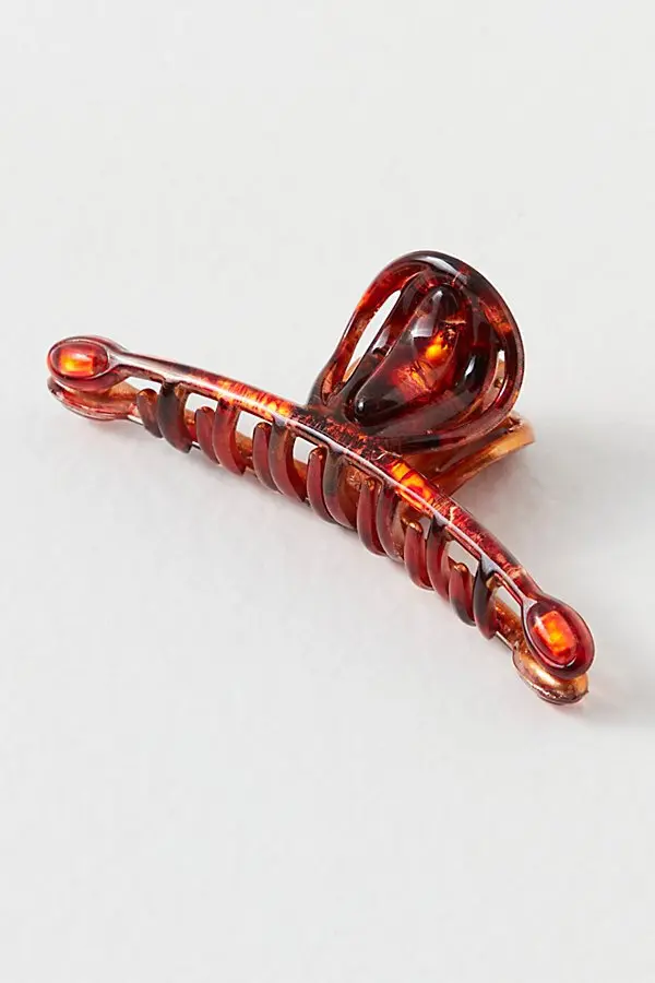 MEDUSA'S HEIRLOOMS Comb Accent Hair Claw Clip - Red