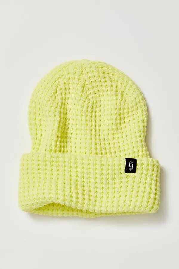 Free People Cool Down Beanie - Sour Citrus