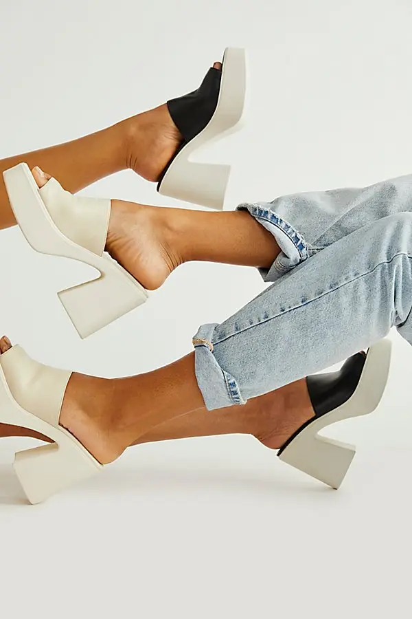 Free People Zoe Platform Sandals - White