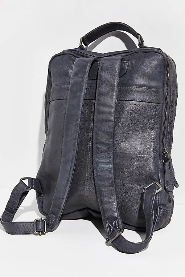 Free People East End Leather Backpack - Smoke