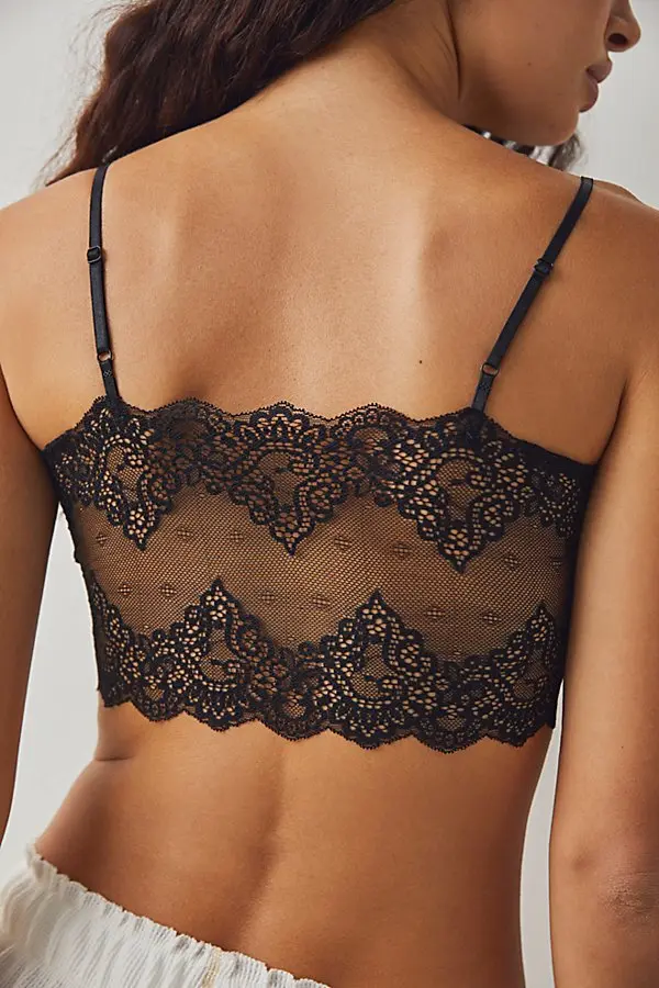 Only Hearts So Fine Lace Crop - Black