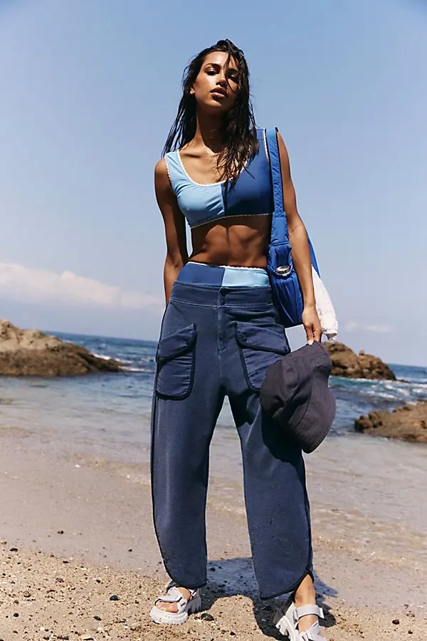 Free People Timko Pants - Midnight Navy