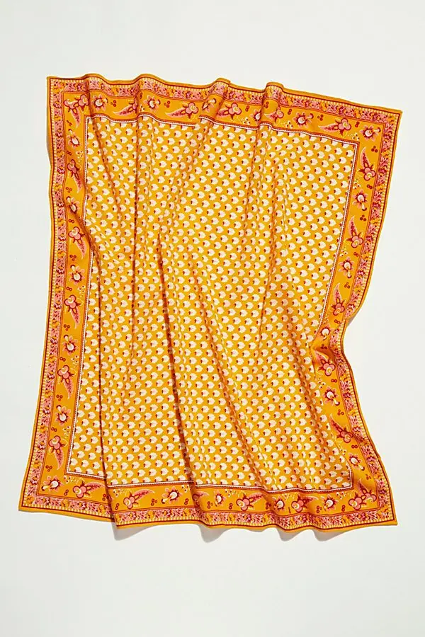 Free People Lotus Paisley Print Bandana - Caramel Combo