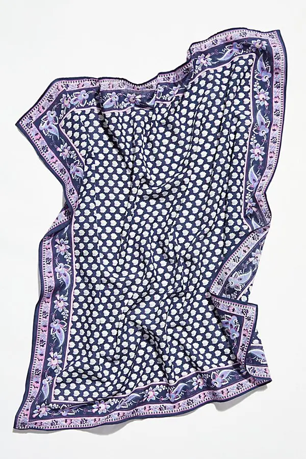 Free People Lotus Paisley Print Bandana - Indigo