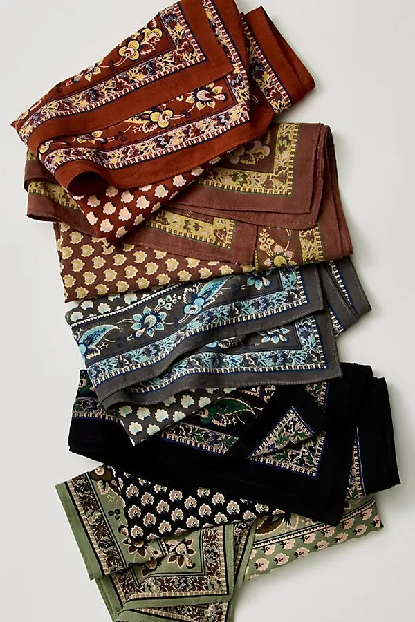 Free People Lotus Paisley Print Bandana - Multicolor