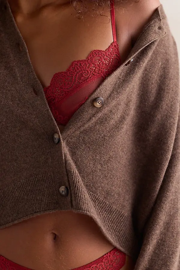 Only Hearts So Fine Lace Underwire Bra - Russet