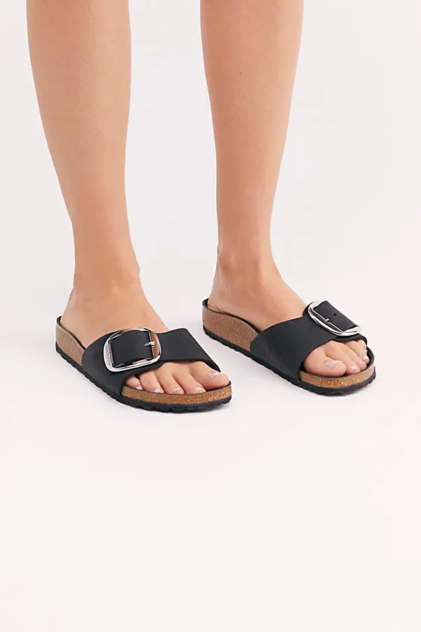 BIRKENSTOCK Madrid Big Buckle Sandals - Black