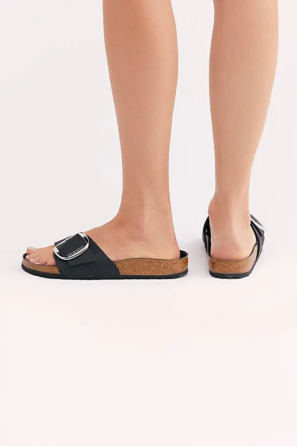 BIRKENSTOCK Madrid Big Buckle Sandals - Black