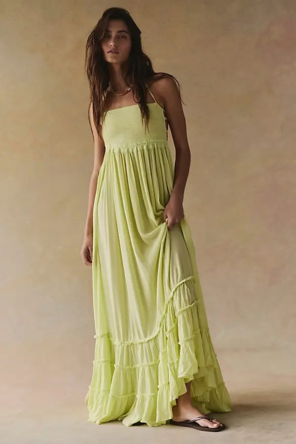 Free People Extratropical Maxi Dress - Luminary Green