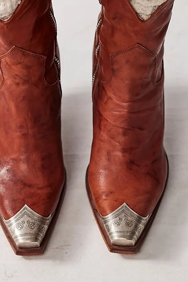 Free People Brayden Western Boots - Chocolate