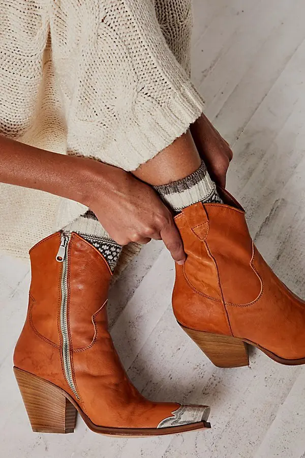 Free People Brayden Western Boots - Tan