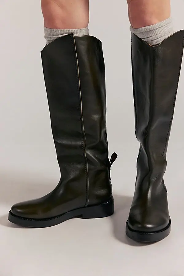 Free People We The Free Bryce Equestrian Boots - Olive