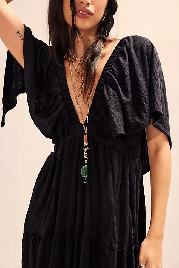 Free People La La Maxi Dress - Black