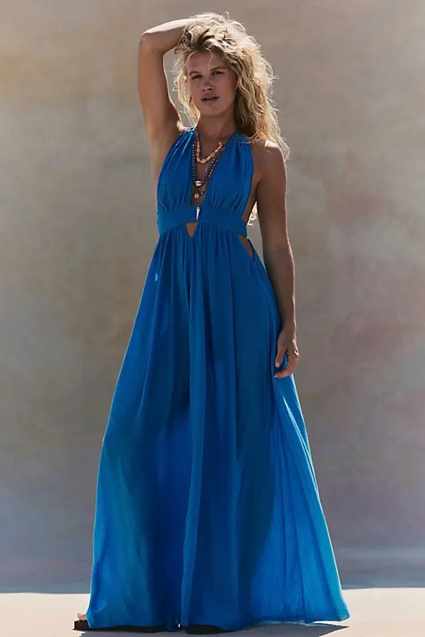 Free People Look Into The Sun Maxi Dress - Baywatch