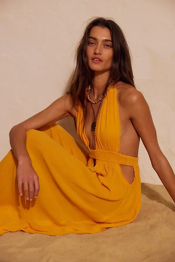 Free People Look Into The Sun Maxi Dress - Zinnia