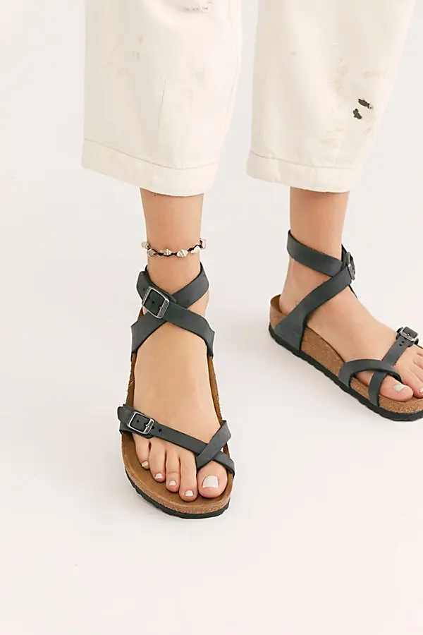 Birkenstock Yara Sandals Washed Black Editorialist - Main Image