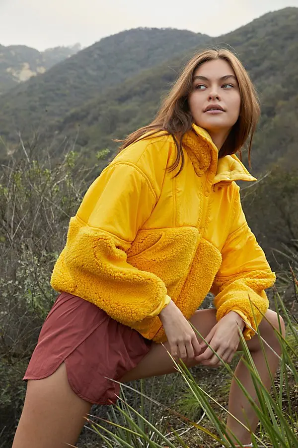 Free People Adventure Awaits Fleece - Orangeade | Editorialist