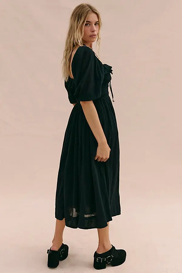 Free People Oasis Midi Dress - Black
