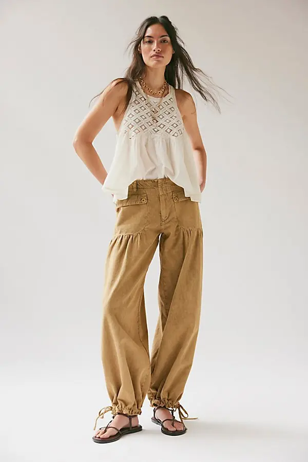 Free People We The Free Lotus Balloon Jeans - Mustard