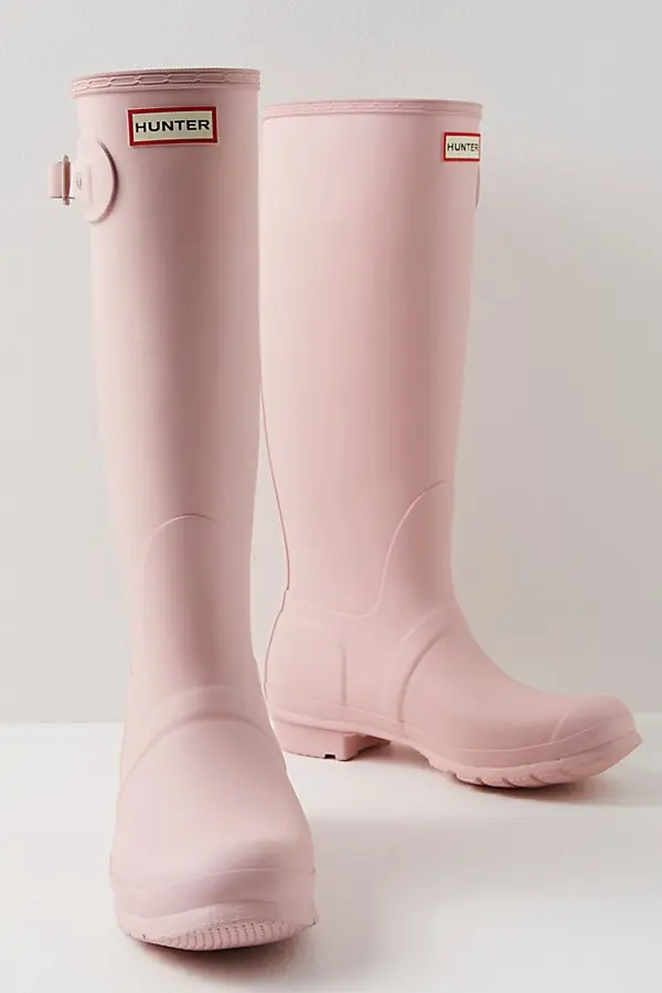 Hunter Wellies Pink Hunter Rain Boots Womens Hunter Wellies Faded - Main Image