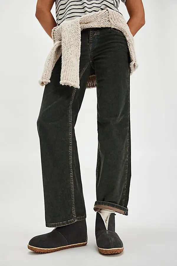 Minnetonka Tucson Suede Slippers - Charcoal